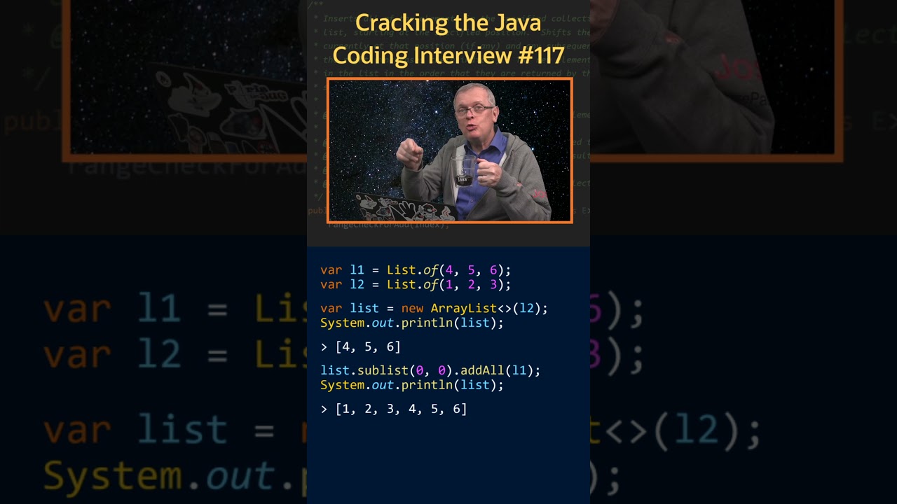 How is the List.sublist() method working? - Cracking the Java Coding Interview  #java