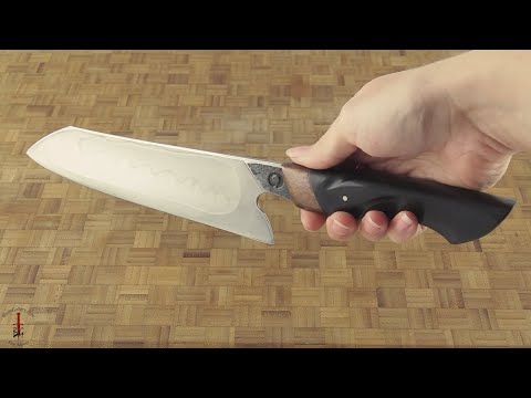 Honyaki Gyuto Chef's Knife (8") with Gabon Ebony - S-Grind