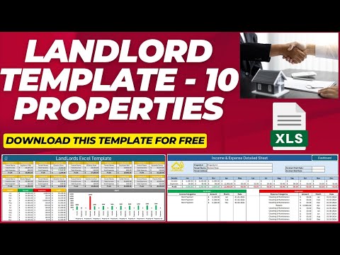 Landlord template -Track rental property in excel Rental Property Income & Expense Tracking Template