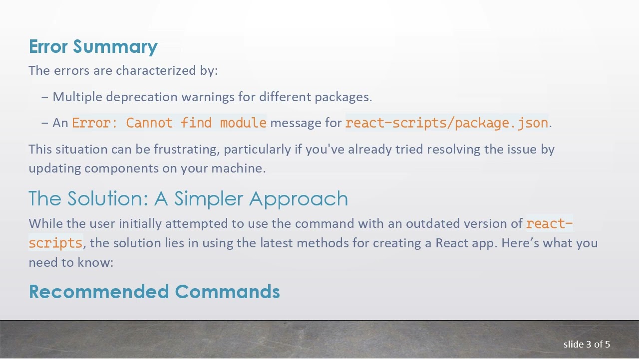 Solving the create-react-app Error: Quick Fixes for Common Issues
