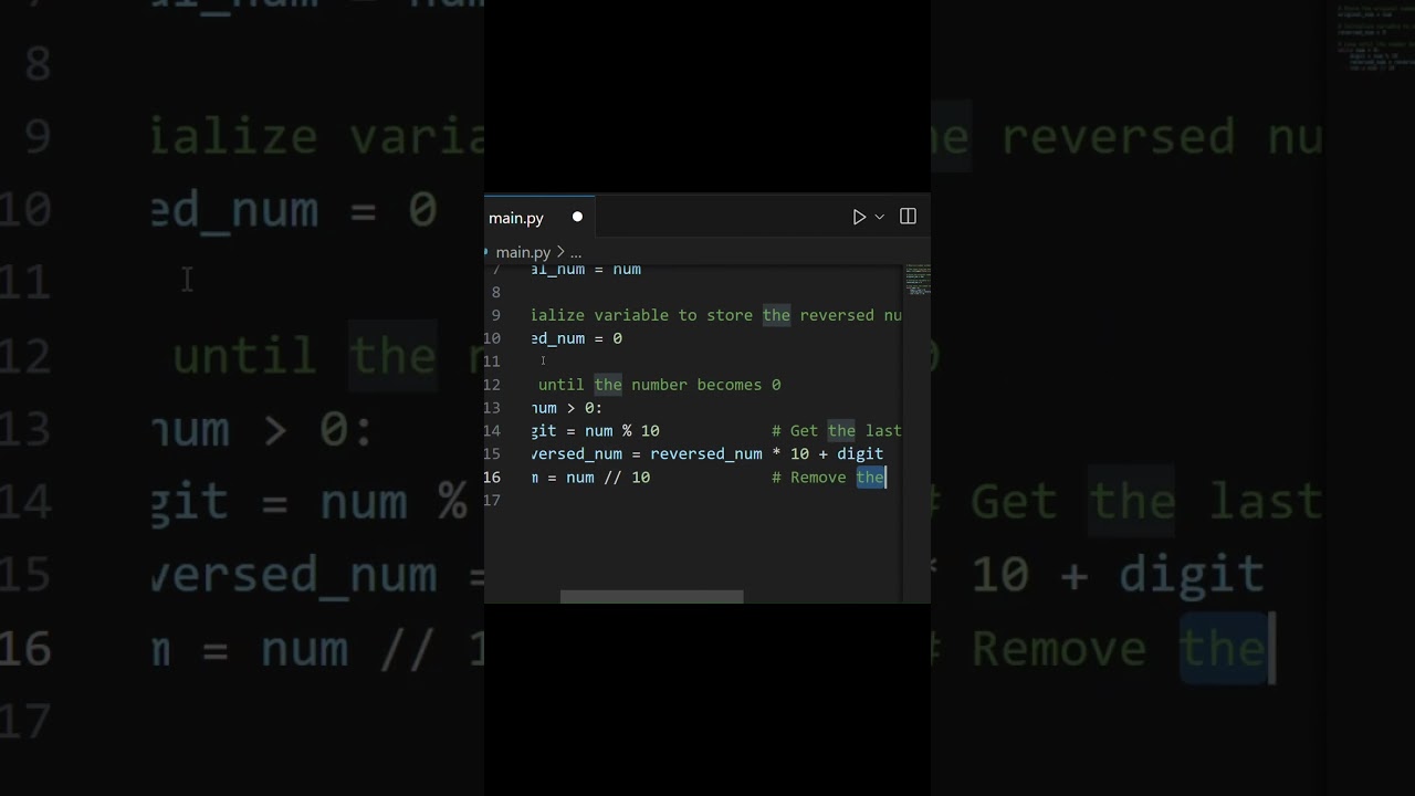 Reverse Number in Python | Python Beginner Tutorial #shorts #coding #python