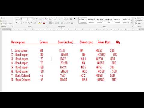 Using Tabs rather than spacebar to align text columns in MS Word