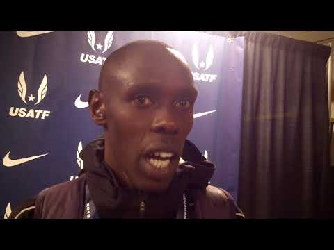 Paul Chelimo after repeating as 5k champion at 2018 USAs
