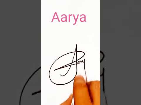 Aarya name signatures #shorts