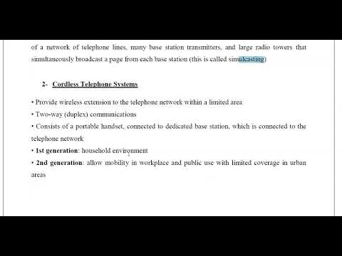 Mobile Communications 6 - Types of wireless communication systems
