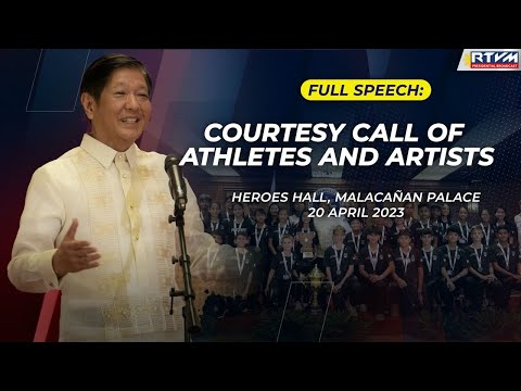 Courtesy Call of Athletes and Artists (Speech) 4/20/2023