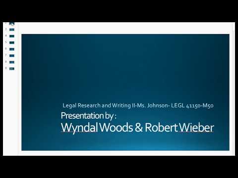 Presentation II by Wyndal Woods and Robert Wieber