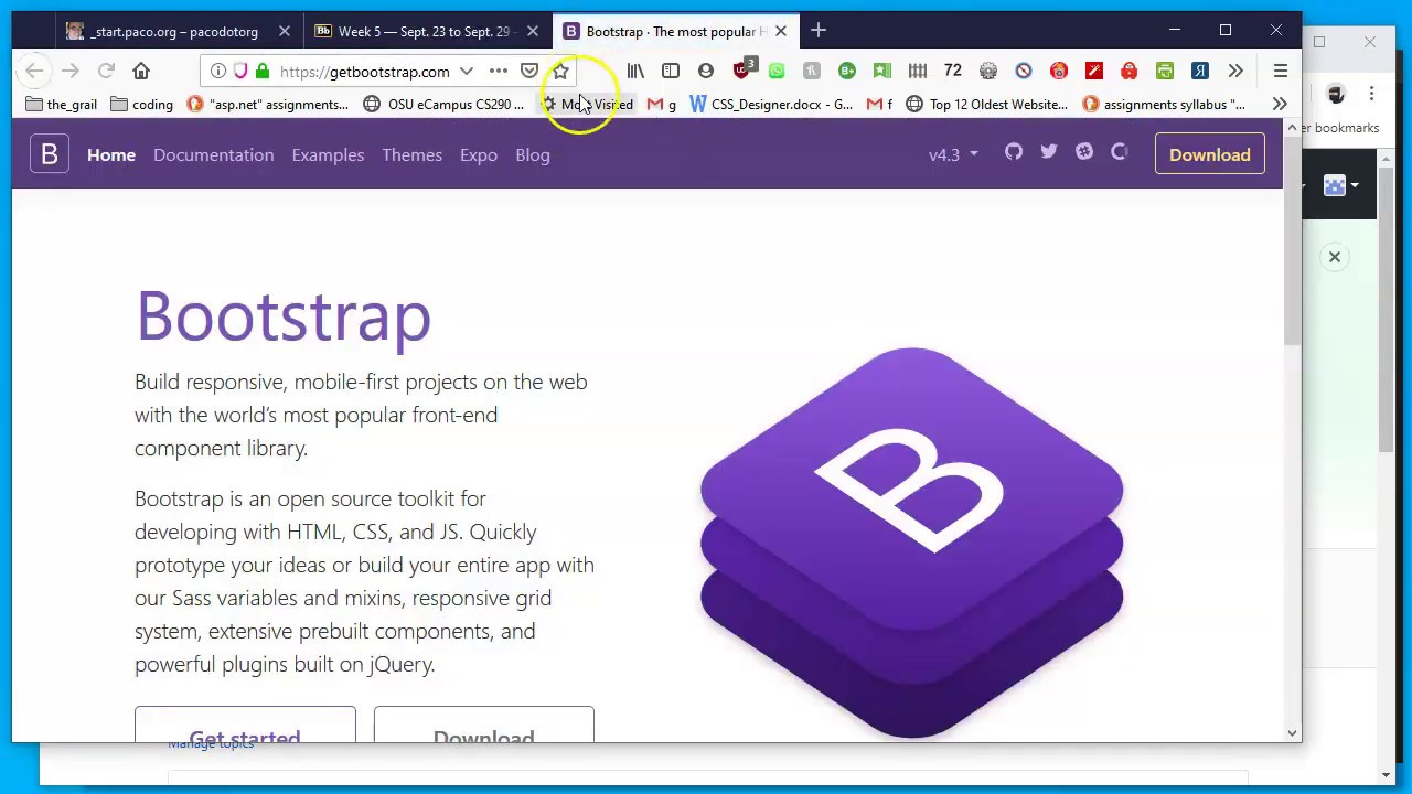Install Bootstrap in your GitHub site