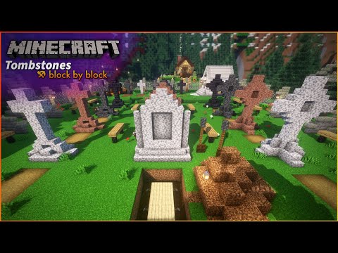 Minecraft Tombstones Tutorial | How to Build Gravestones