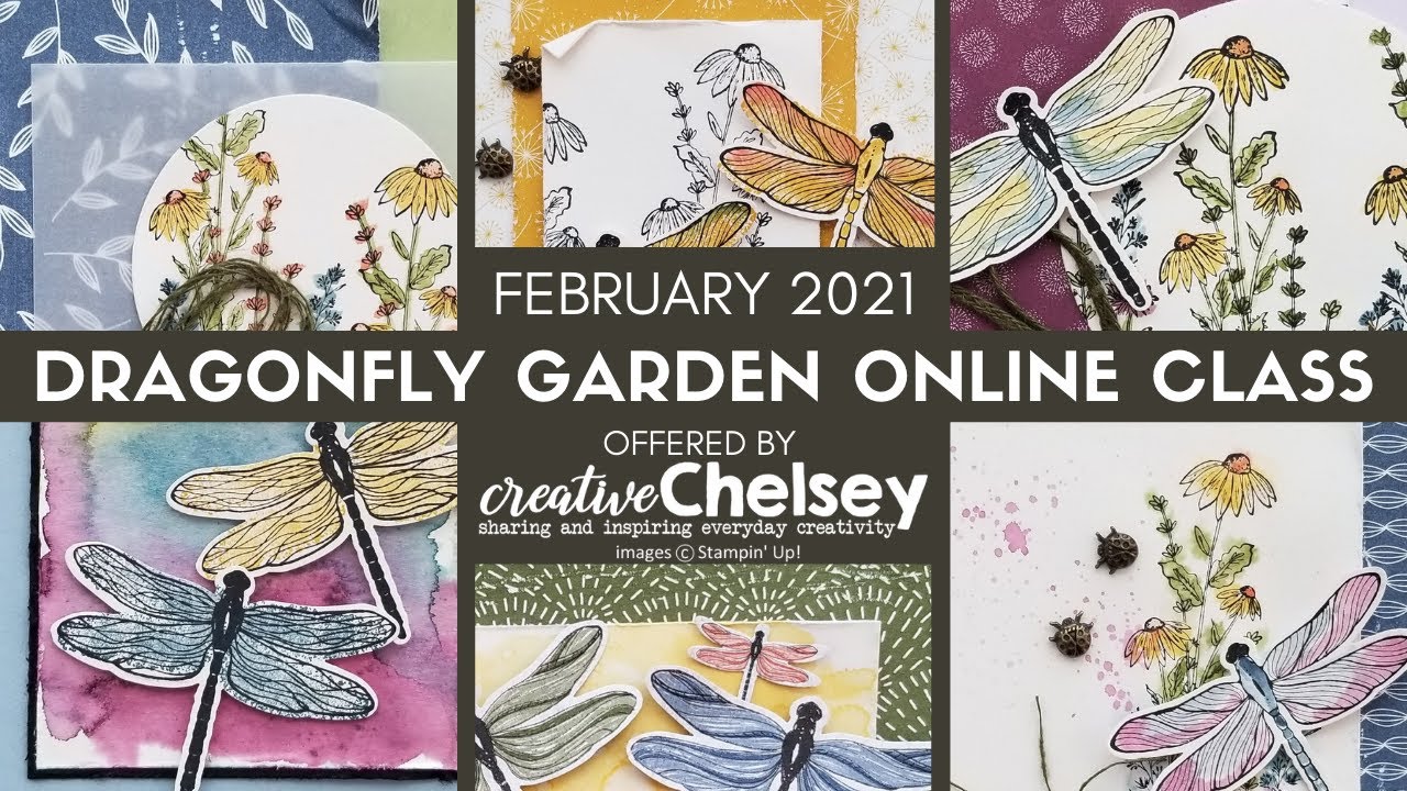 February 2021 Exclusive Online Card Class - Dragonfly Garden Stamp Set
