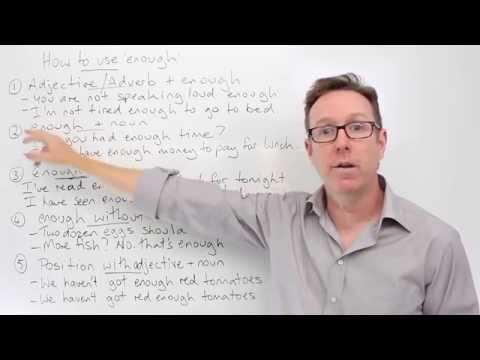 English lesson B1+/B2 - How to use 'enough' in English