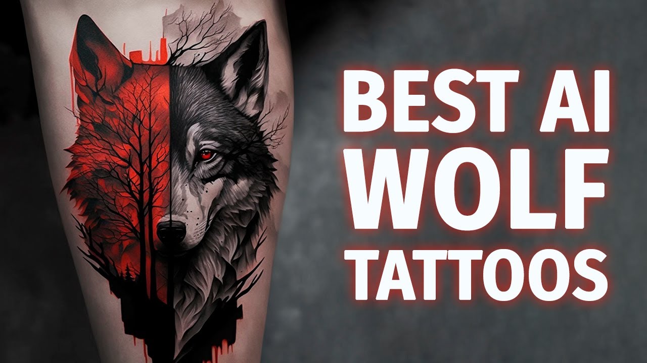 Incredible Wolf Tattoos Created by AI