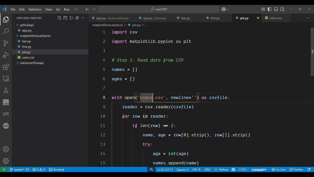 Python 3 Matplotlib Script to Create Data Visualization Charts From CSV File & Export to Image & PDF