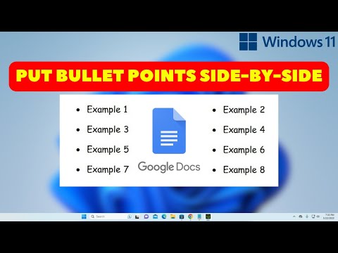 How to Put Bullet Points Side By Side In Word (In Two Columns)