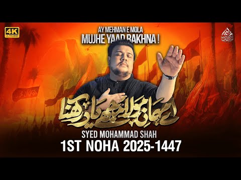 Nohay 2025 | MUJHE YAAD RAKHNA | Syed Mohammad Shah | Karbala Noha 2025 | Muharram Nohay 2025/1447