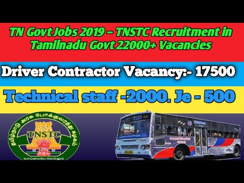 TNSTC recruitment 2019 driver and conductor apply online to 2000 vacancy apply online driver conduct