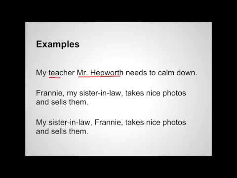 Appositive Phrases