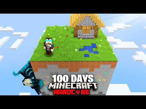 I Survived 100 Days On A SINGLE CHUNK in Minecraft Hardcore!