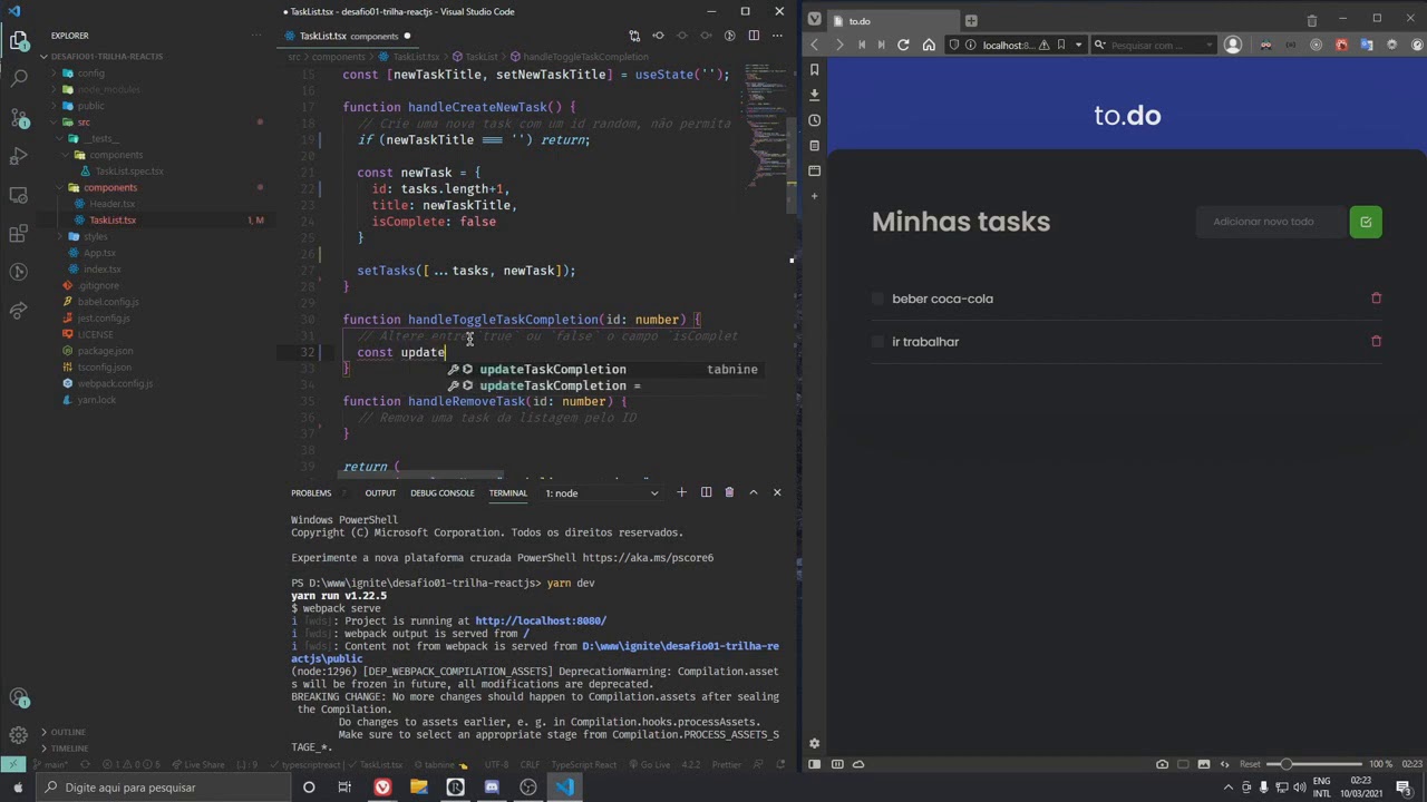 Desafio 01 Reactjs - Rocketseat