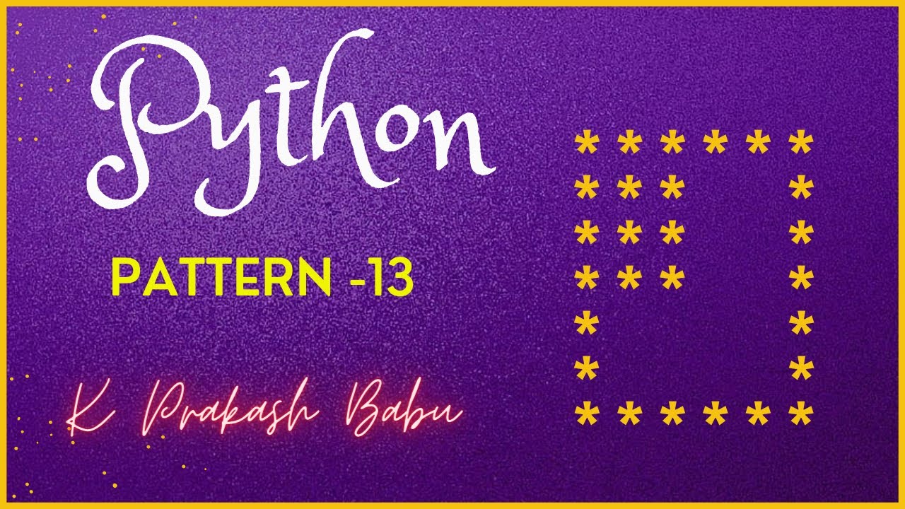 PYTHON PATTERN PROGRAM 13