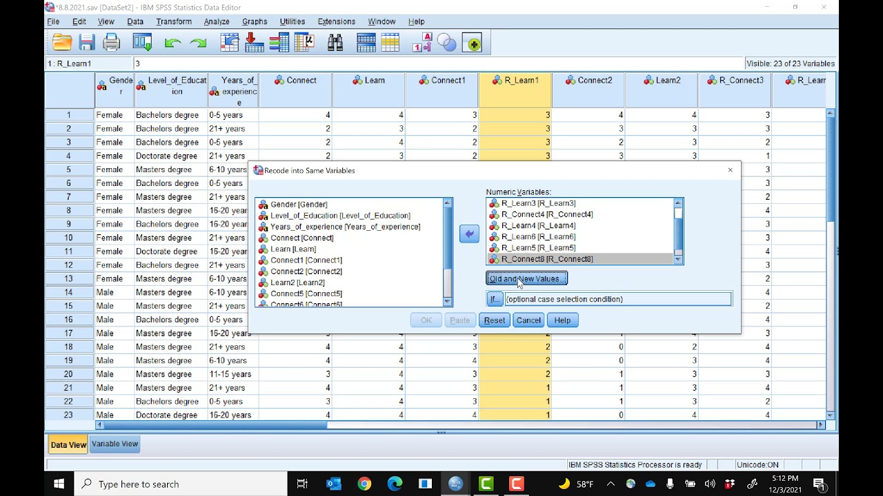 How to reverse code a survey item in SPSS
