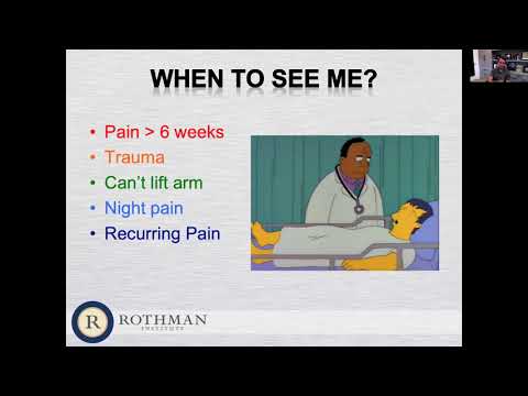 Dr. Fotios Tjoumakaris - "Shoulder Pain: When to See a Doctor"