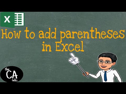 excel negative numbers in brackets | How to add parentheses on negative value | Excel 2016