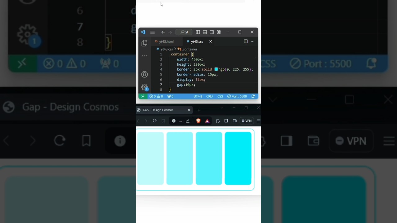CSS Gap Property Tutorial! HTML CSS #csstips #csstutorial