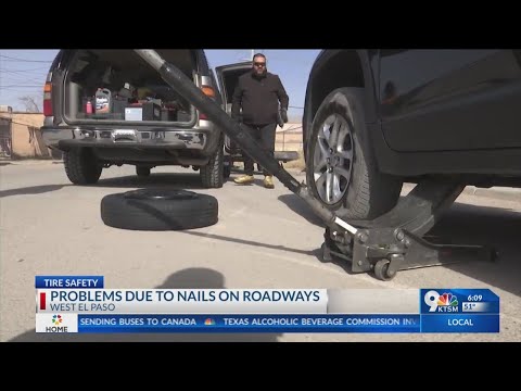 Tire service centers caution drivers as punctured tires become more frequent