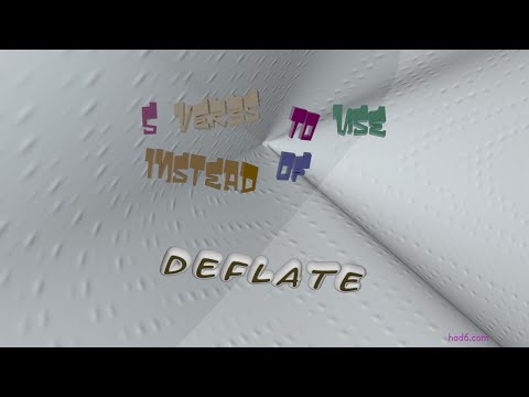 deflate - 5 verbs synonym to deflate (sentence examples)
