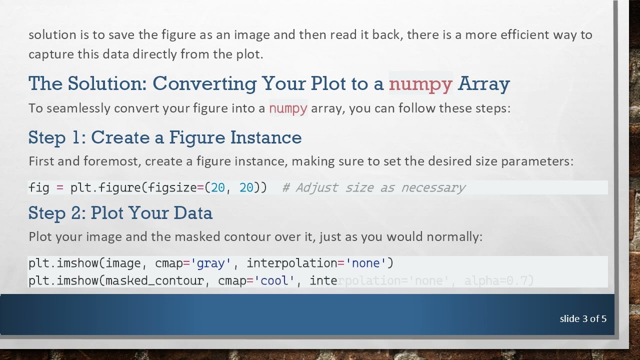 How to Get Your matplotlib Plot Data as a numpy Array