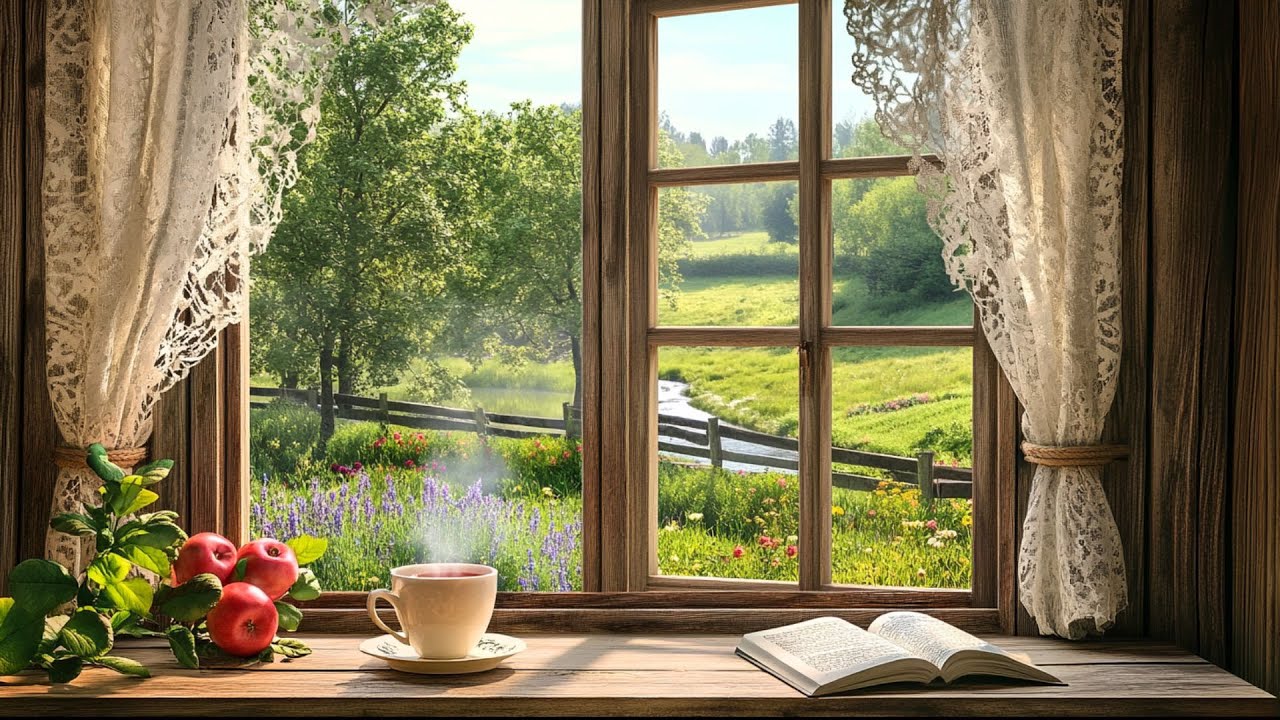 Countryside Wooden House 🏡 Soft Nature Sounds & Spring Window Ambience for Calm Mind & Serenity 🌿
