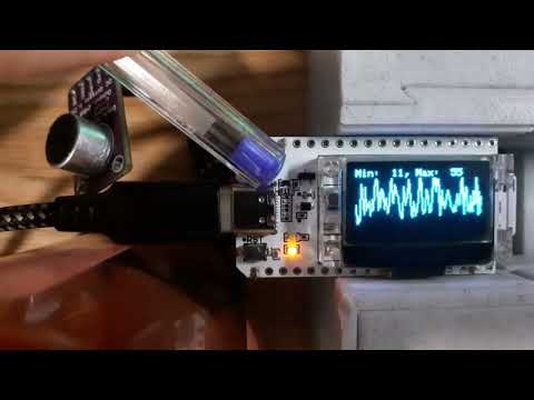 Visual Sound Alert Detector / Sound Analyzer : Wifi Kit 32 V3 (ESP32) + Max9814 + (3xAA or 18650 ...