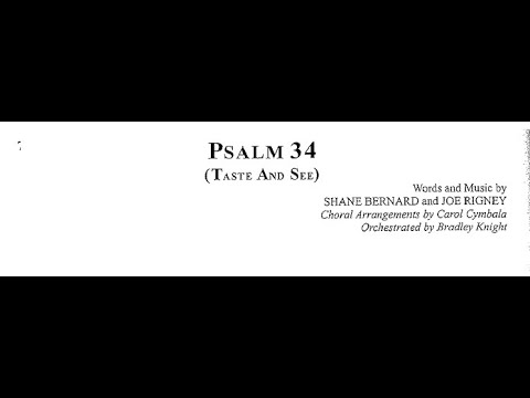 Psalm 34 (Taste and See) rehearsal video with scrolling sheet music