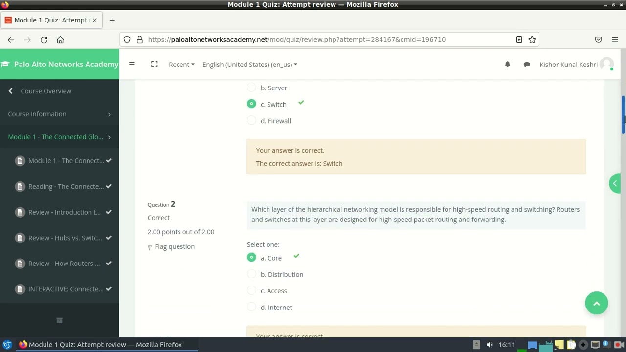 Network Security Fundamentals Module 1 Quiz