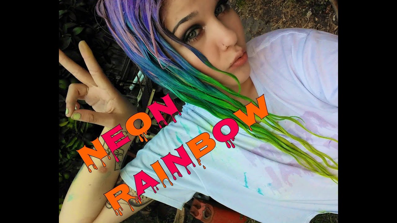 Pastel Neon Rainbow Hair