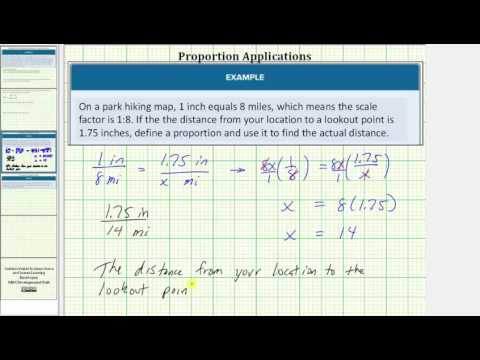 Proportion Applications: Map Scale Factor (Clear Fractions, No Cross ...