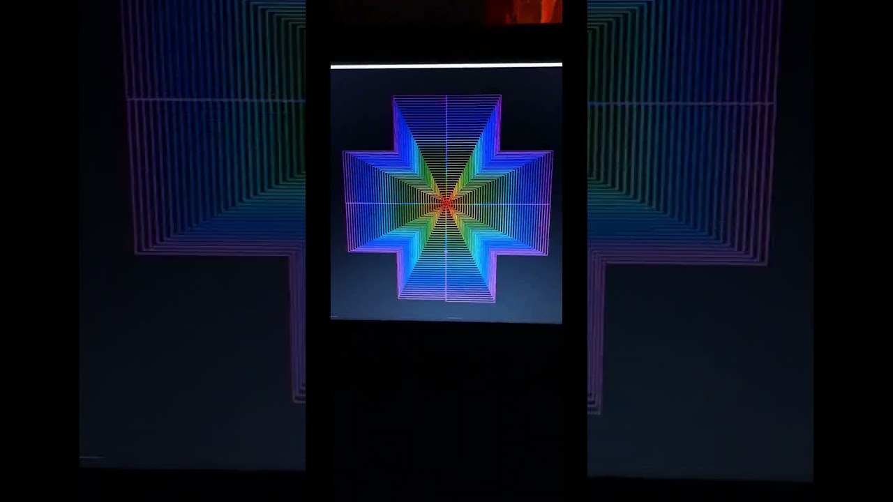 amazing 3d colorful illusion using python turtle graphics coding#shorts