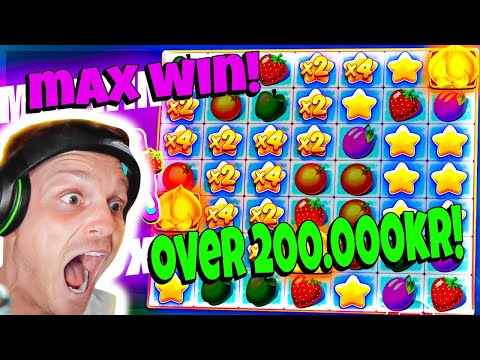 Kæmpe 200.000kr Win På Fruit Party! | Dansk Gambling Highlights💸