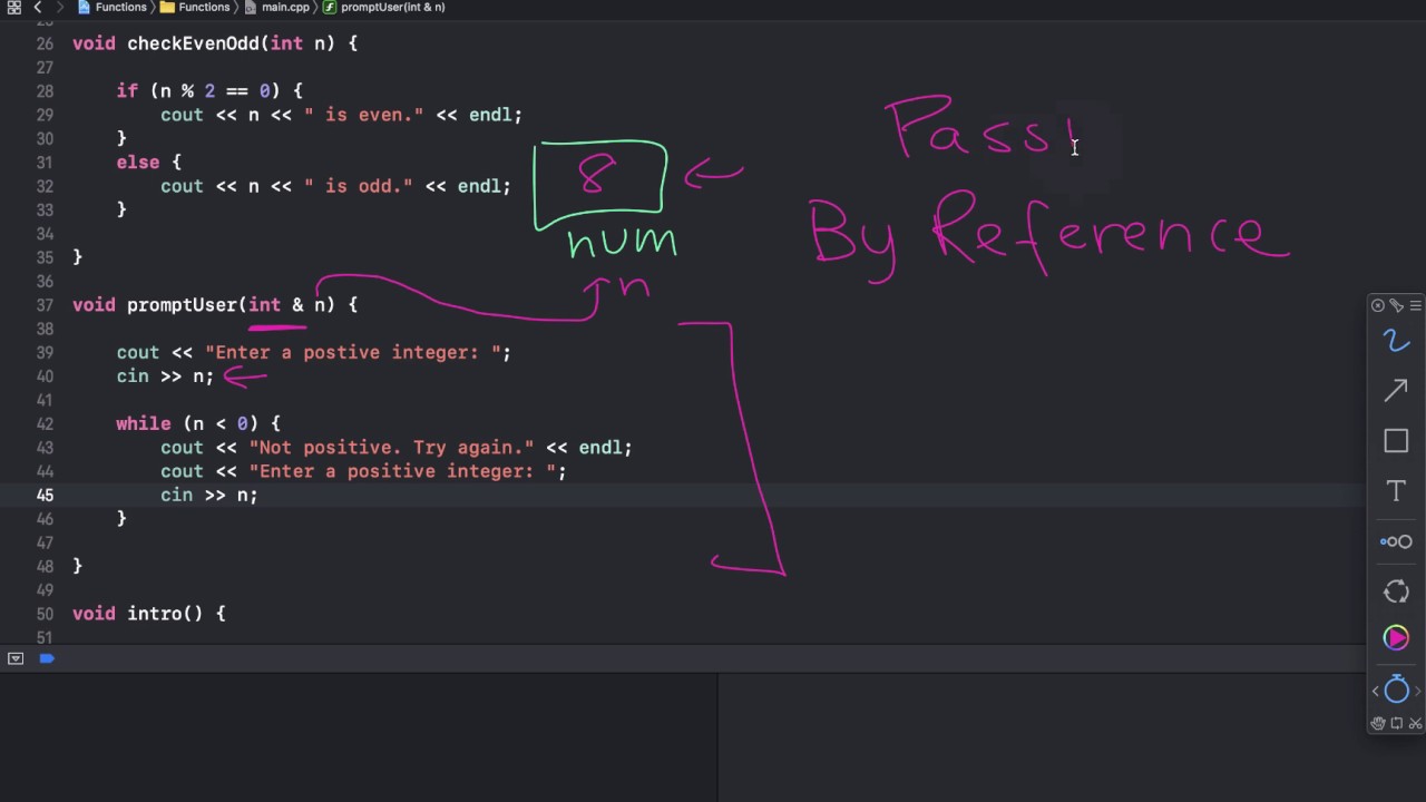 20. Function Parameters - Pass By Reference