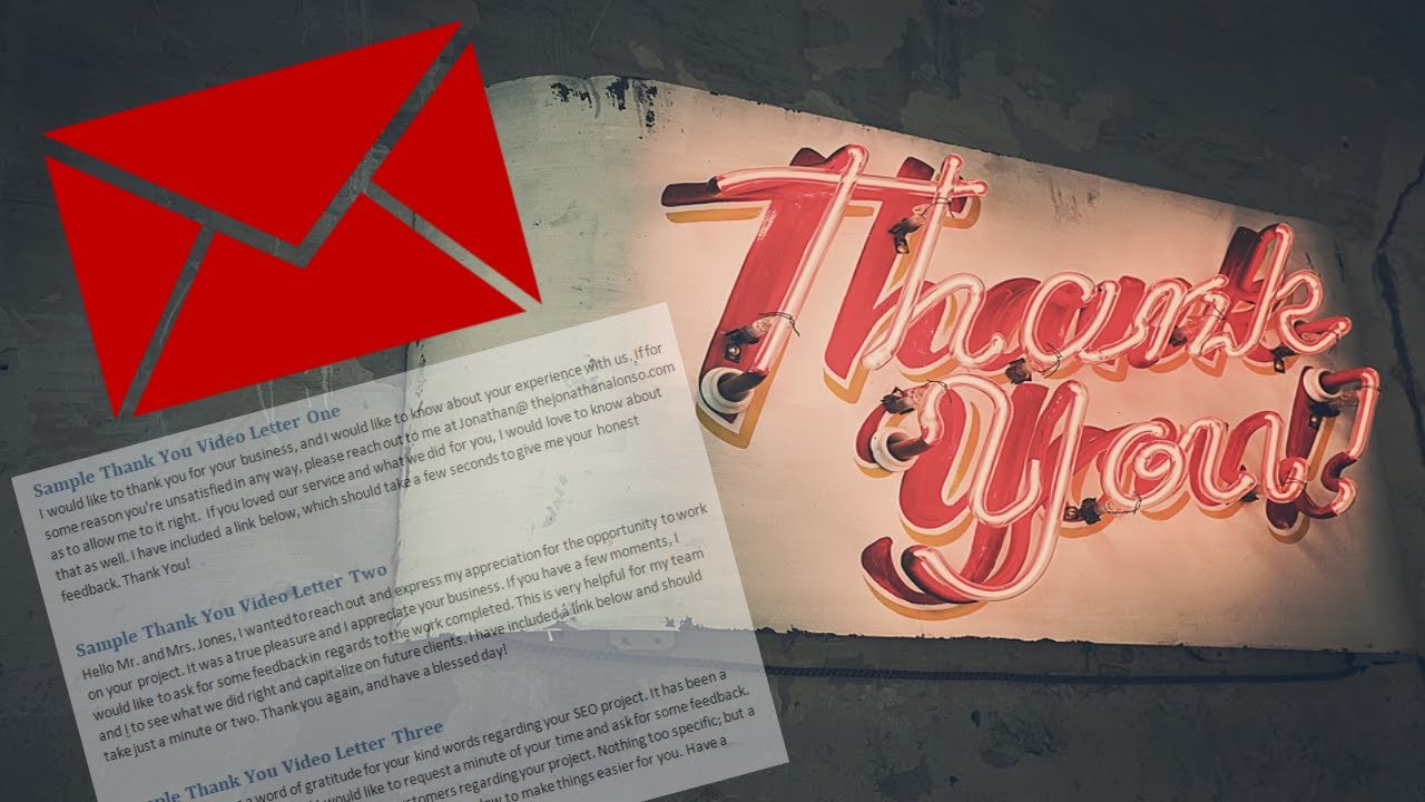 Customer Relations Letters | Sample Video Thank You Letters