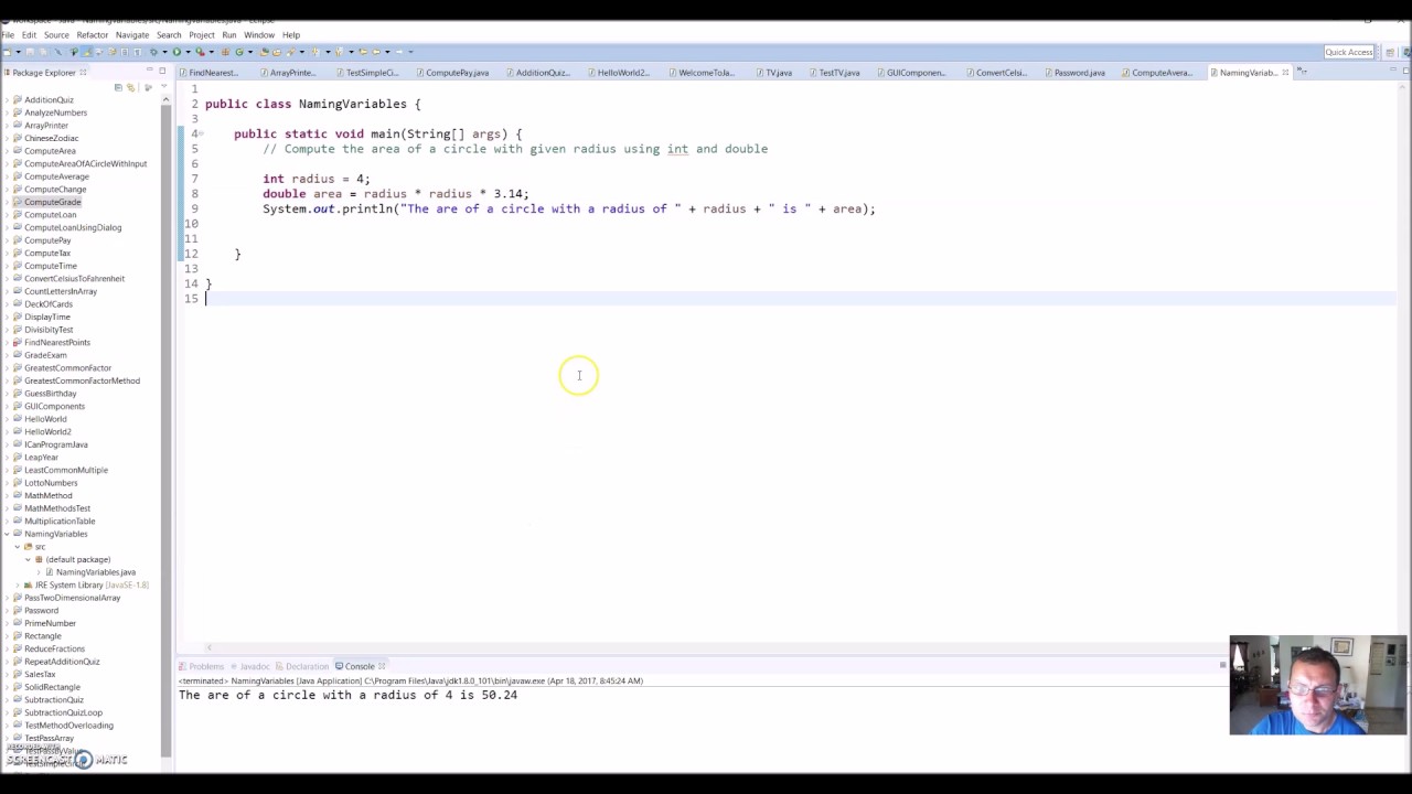 JAVA Identifiers and Variables