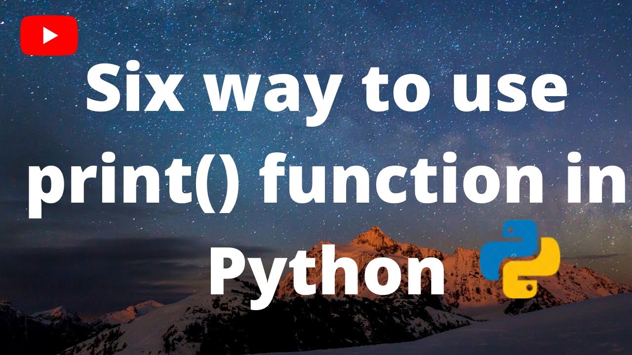 #7 Python print() function with different way to use | Python for Beginners