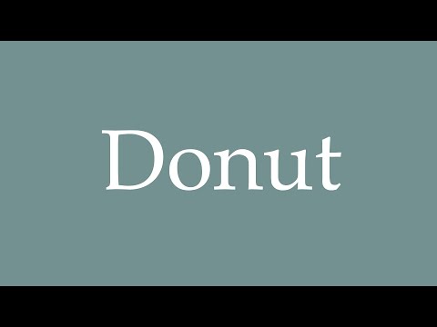 How to Pronounce ''Donut'' Correctly in French