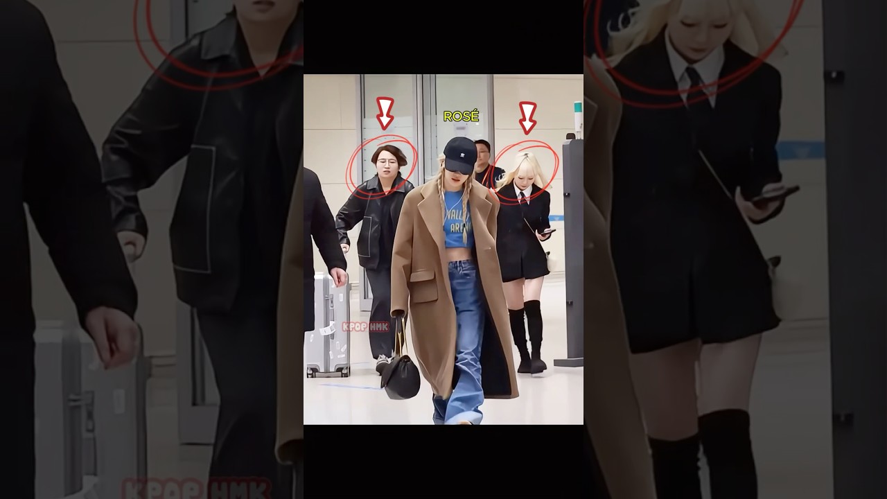 The Two People Left Their Suitcases Behind Just To Follow Rosé 😲 #blackpink #rose #kpop #blink