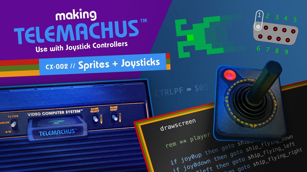 Making Telemachus // Sprites + Joysticks // Programming in bAtari Basic!