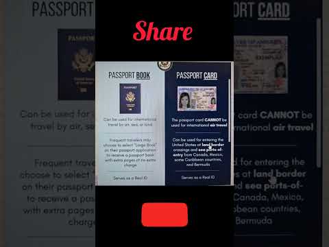 The difference between Passport Book and Passport Card.