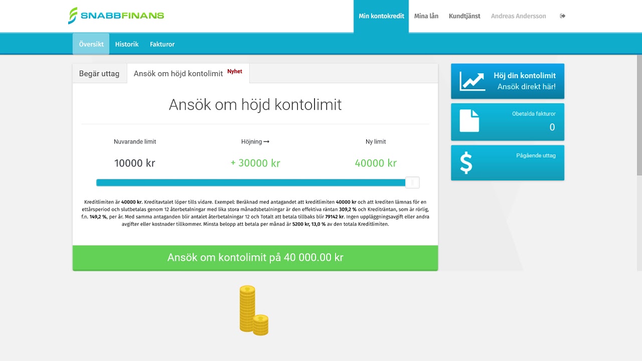 Snabbfinans - Mina sidor