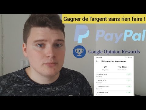 Gagner de l'argent sans rien faire Google opinion rewards