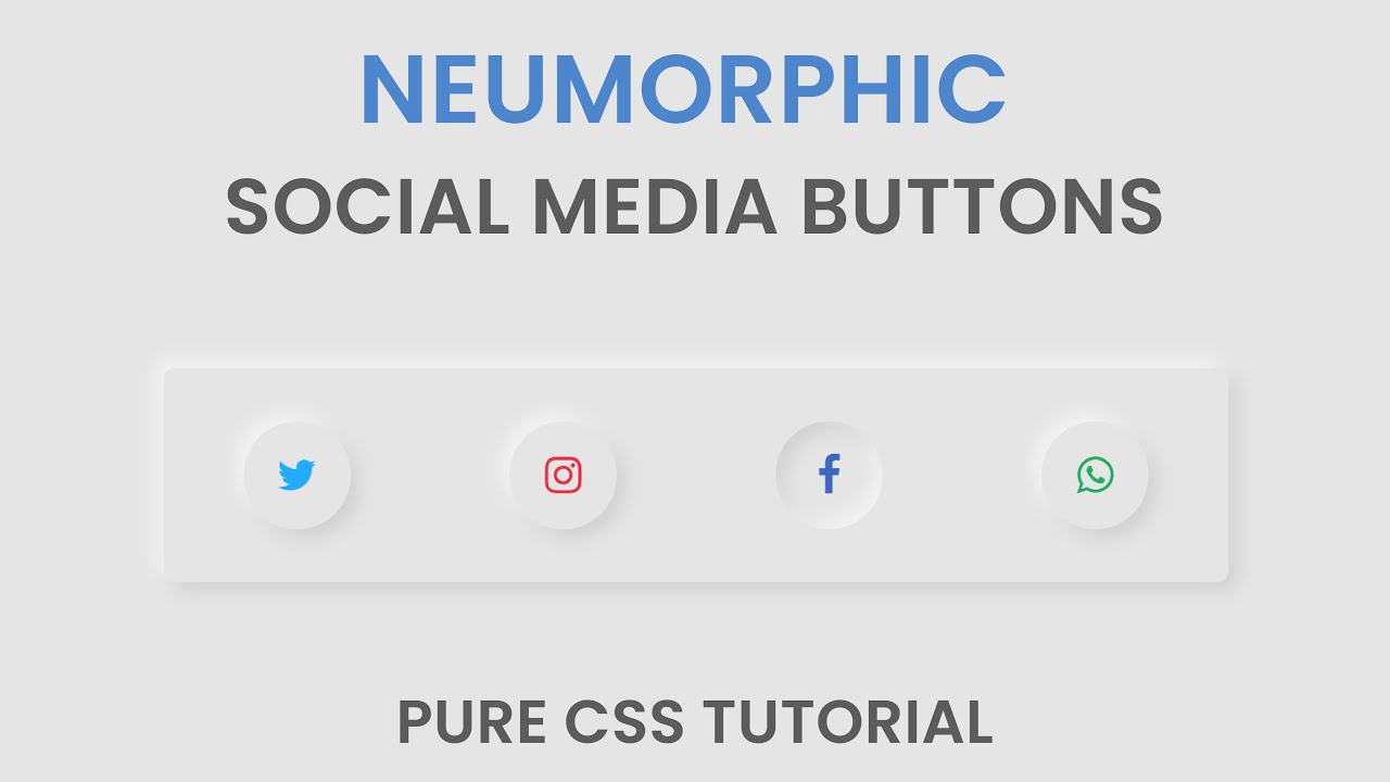 Neumorphism Pure CSS Effect | Neumorphism UI
